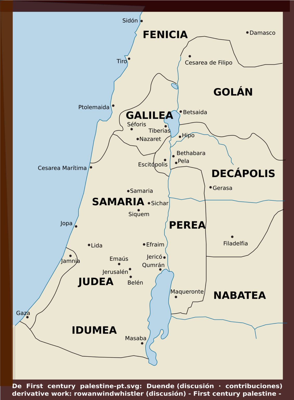 Mapa De Israel En Tiempos De Jesús - Gracia Y Vida