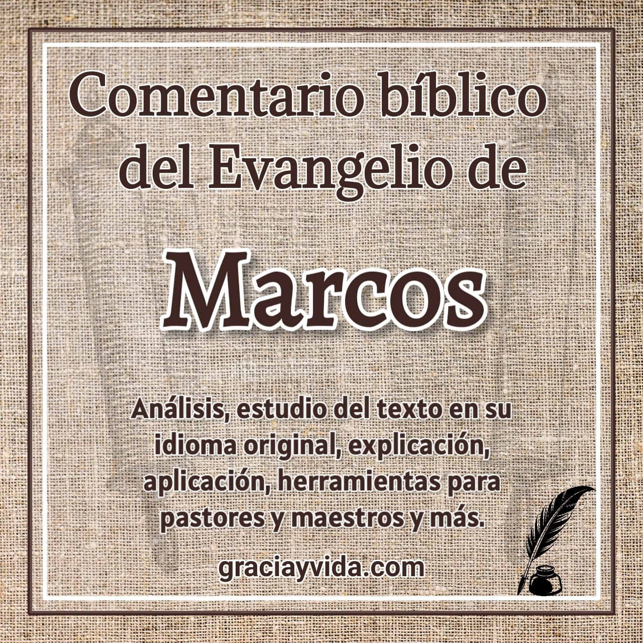 Comentario Bíblico Del Evangelio De Marcos - índice Y Guía